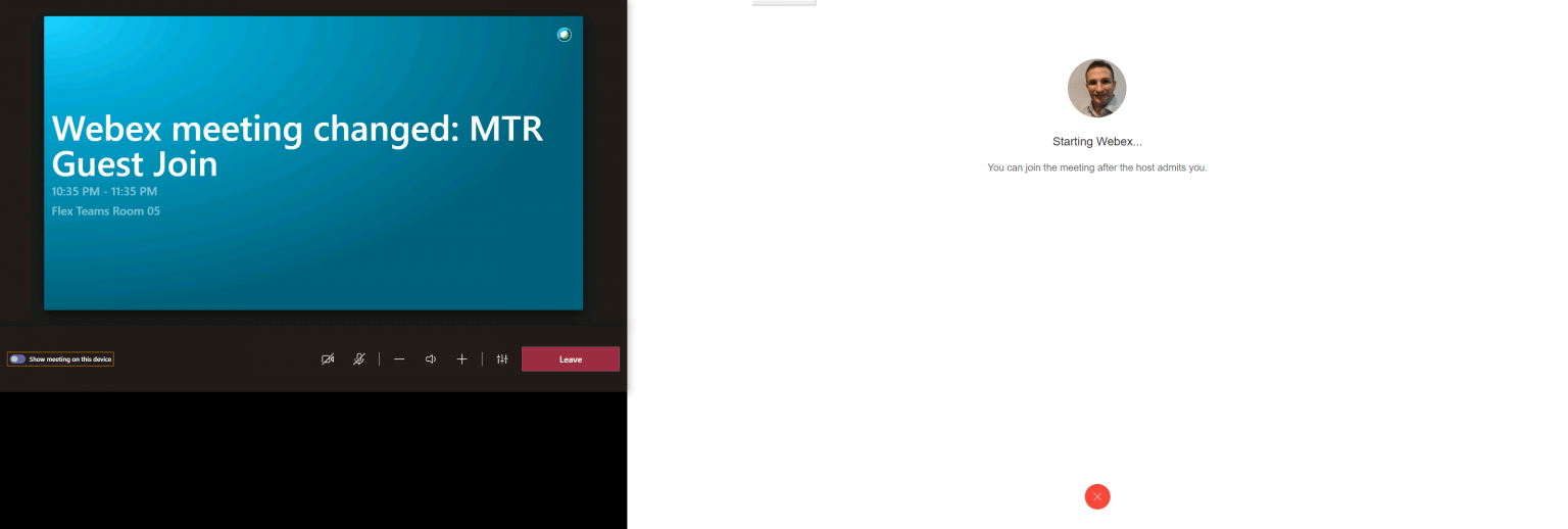 Microsoft Teams Room Guest Join Access - Webex