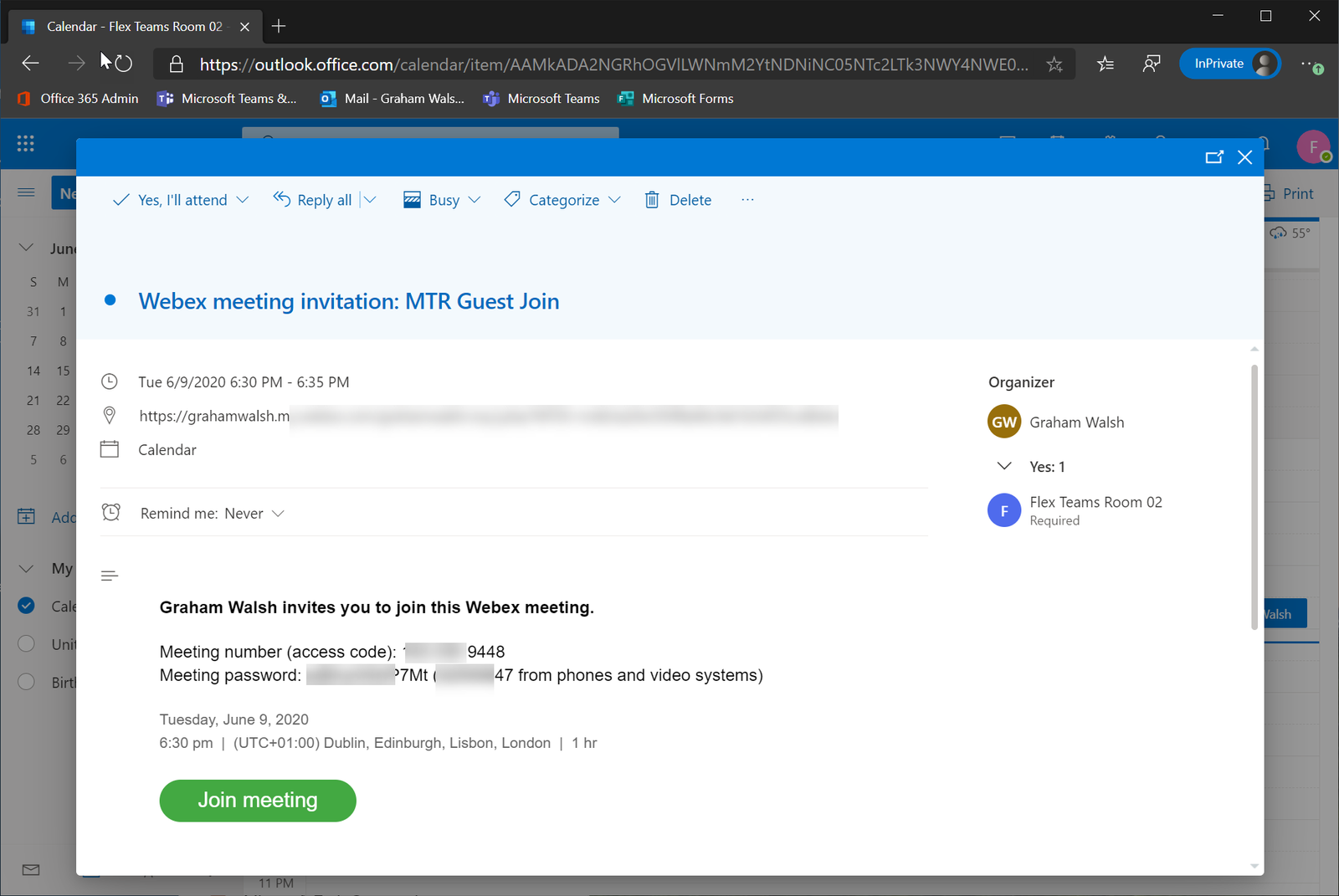 Microsoft Teams Room Guest Join Access - Webex