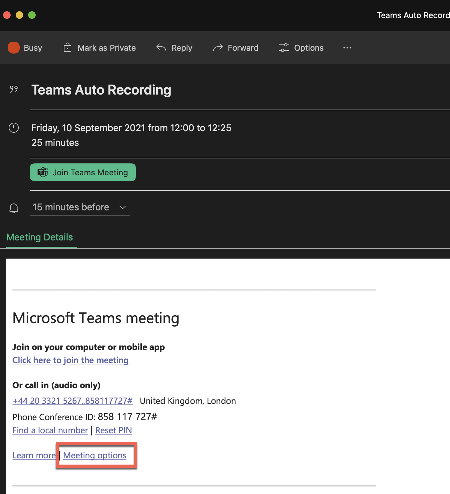 Automatically record your Microsoft Teams Meetings