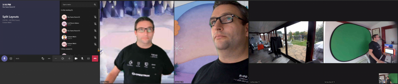 Split Video Layouts on Microsoft Teams Rooms