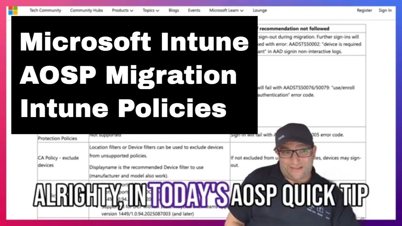Microsoft Teams AOSP Migration - Intune Policies | Graham Walsh